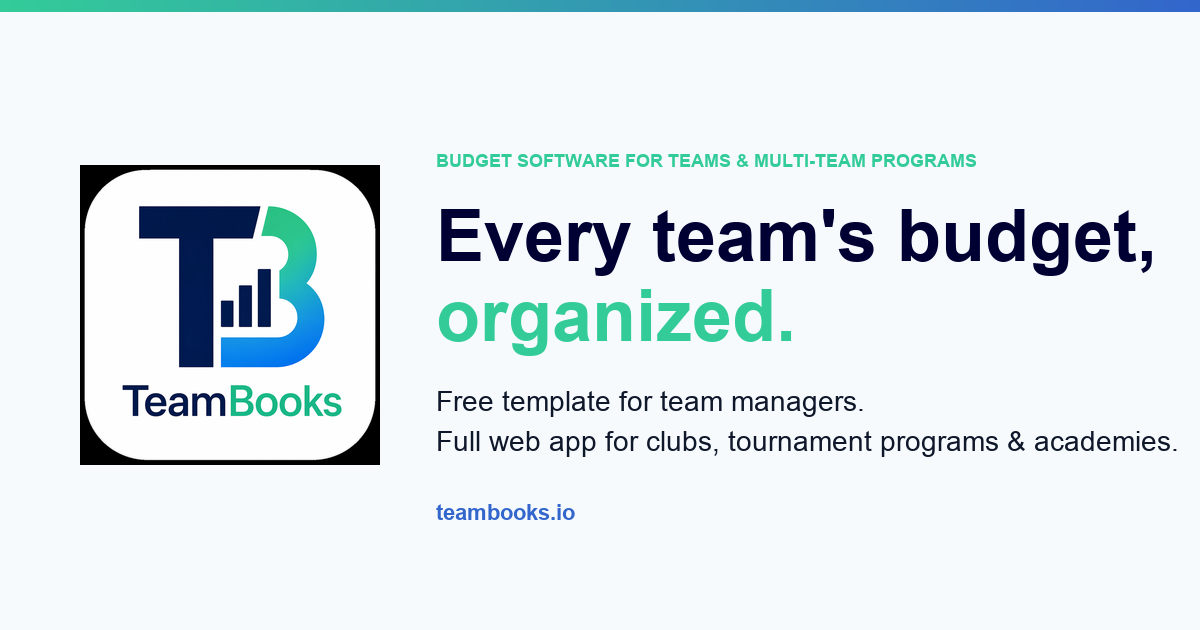 Travel Soccer Budget Template — Free Download | TeamBooks